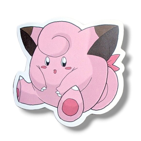 Pokemon | Office | Pokemon Matte Vinyl Sticker Clefairy Sitting 225 In ...